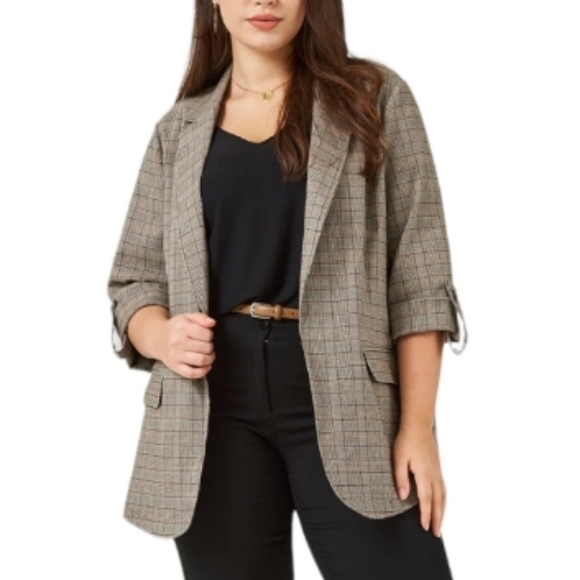 89th & Madison | Jackets & Coats | 89th Madison Plaid Openfront Long ...